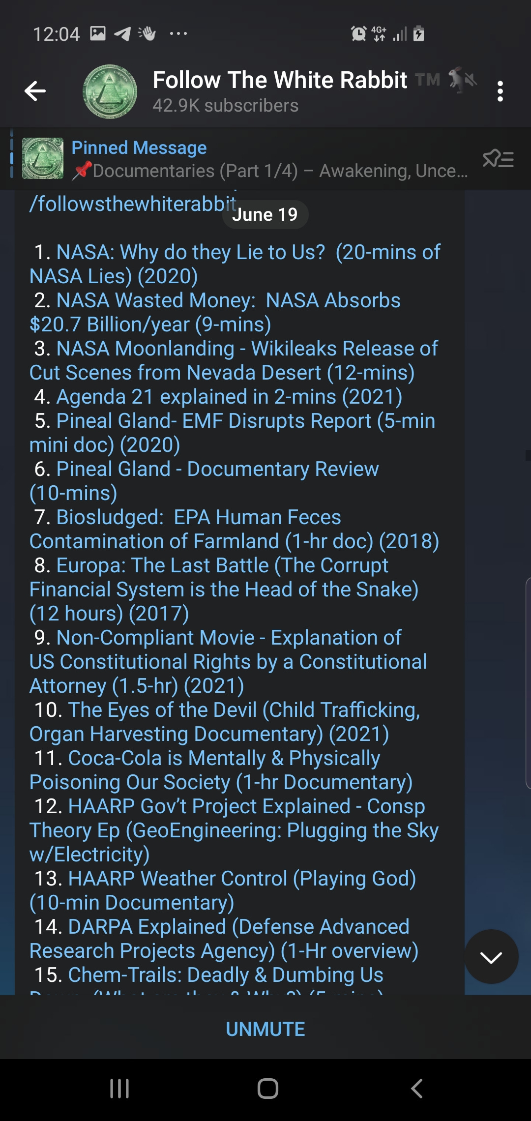 Documentary films. Awakening, Uncensored, Recommended.