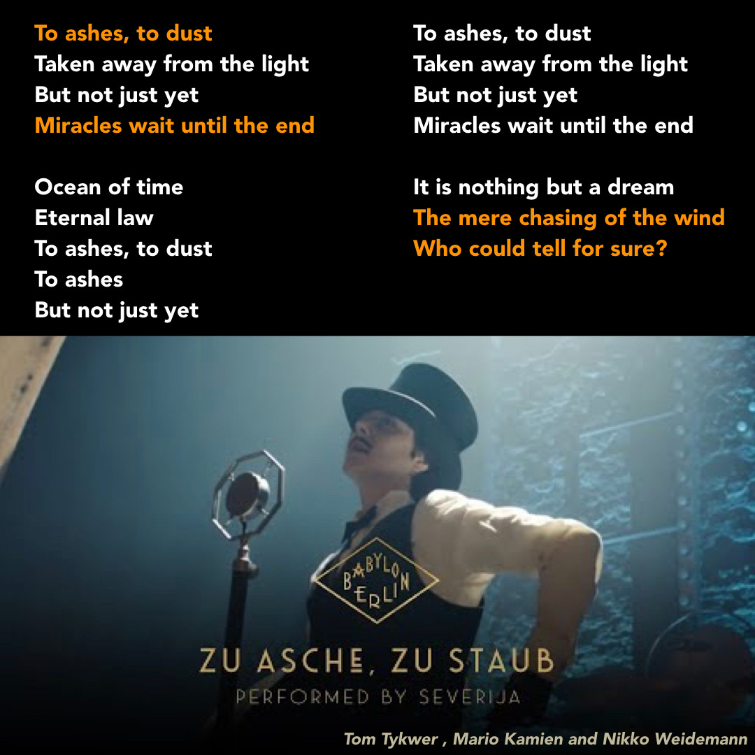Zu Asche, Zu Staub: Babylon Berlin - by aranya - Poetly