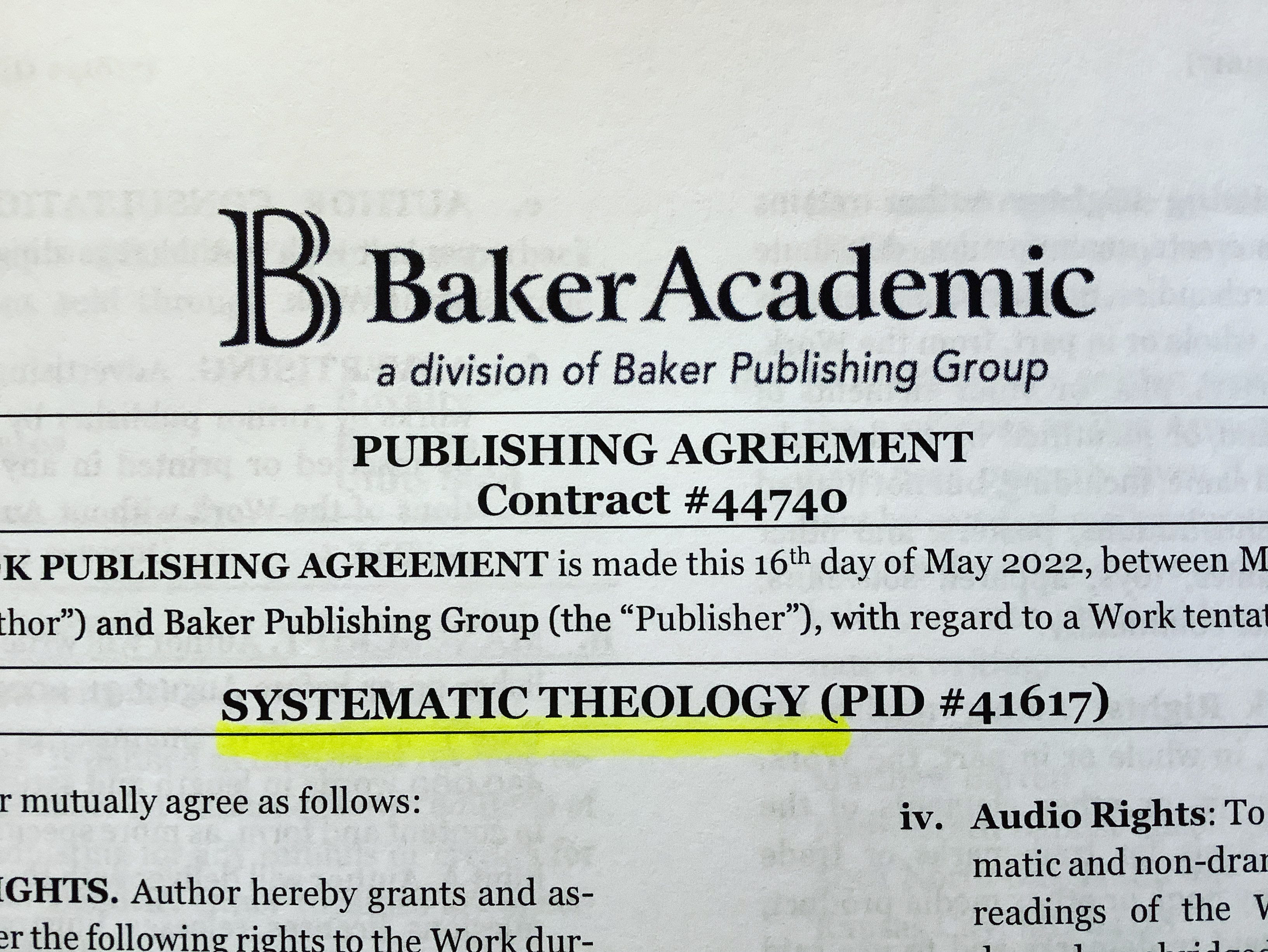 I am writing a Systematic Theology! - by Matthew Barrett