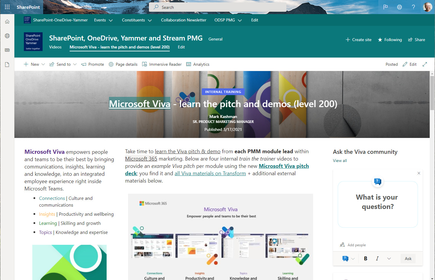 Working with images throughout your intranet