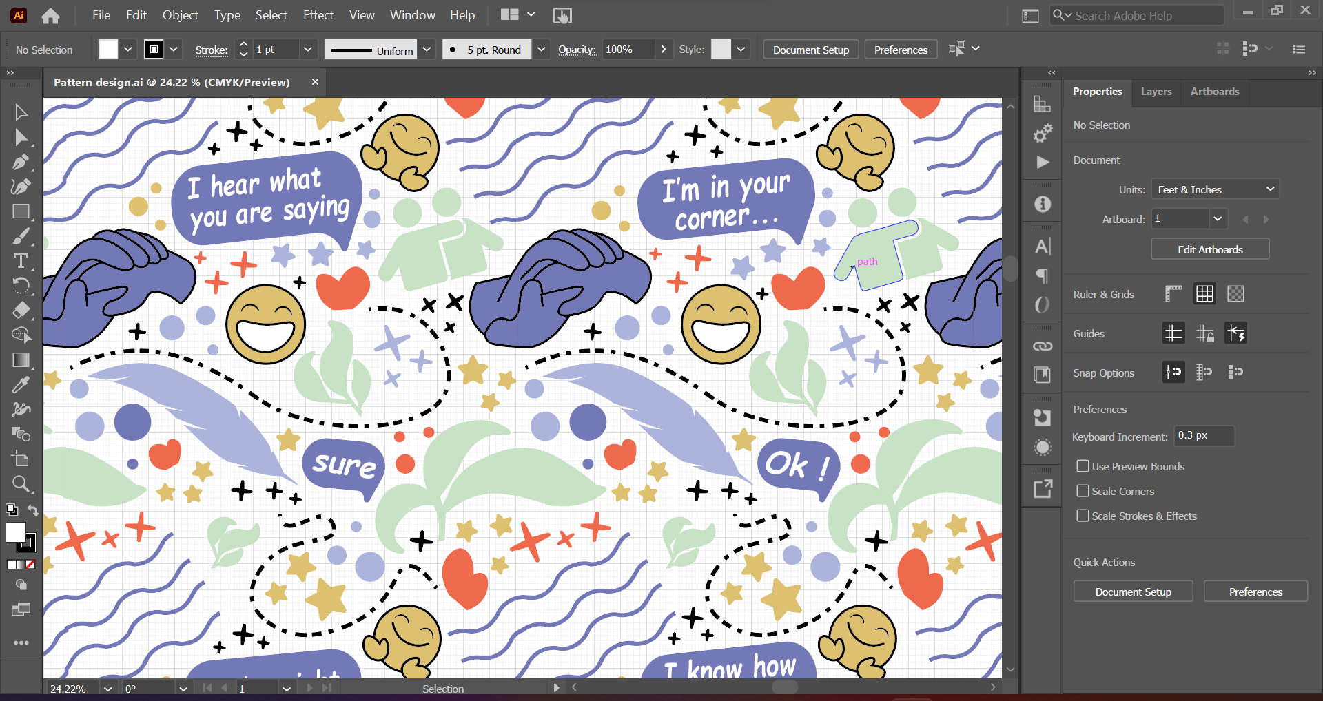Empathy Pattern Design - by Vinayak - VinDrawins