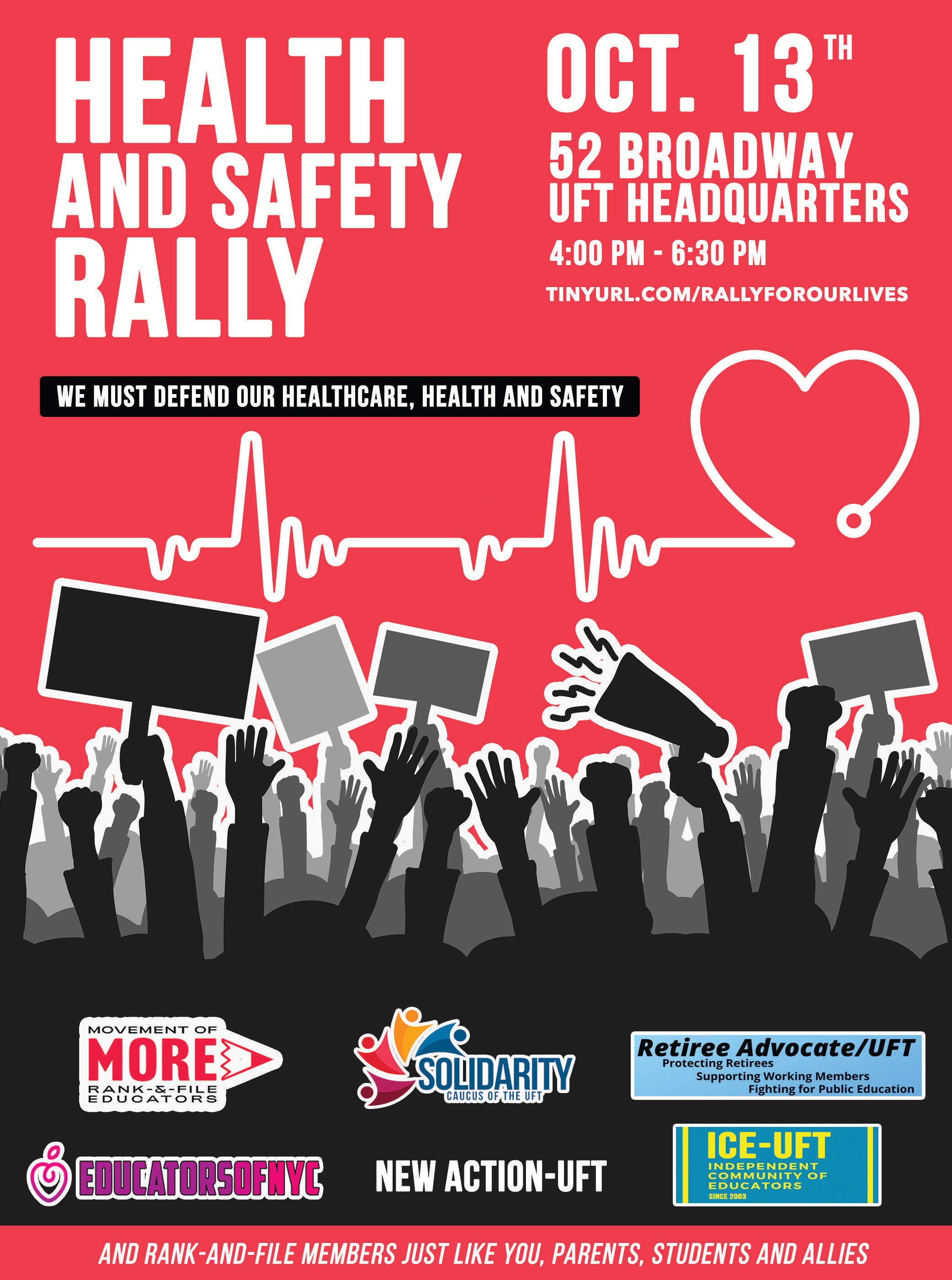 Historic Rally for Healthcare, Health and Safety: October 13th at 4 pm ...