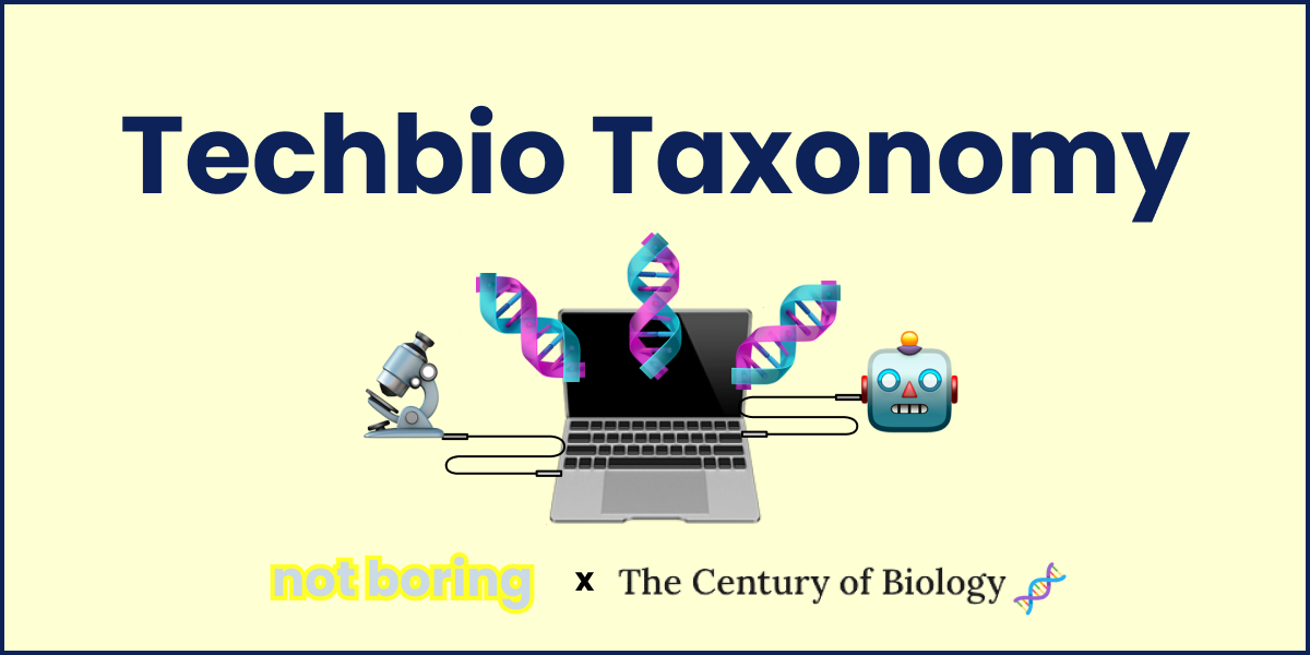 Techbio Taxonomy - Not Boring by Packy McCormick