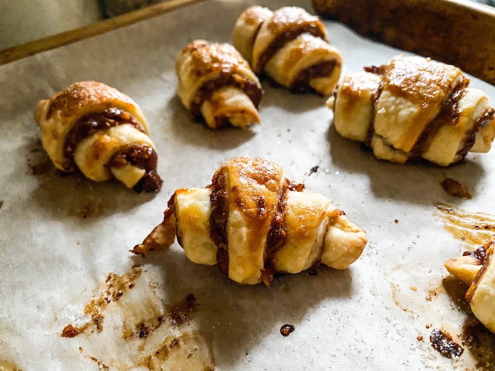 Raspberry Walnut Rugelach - by Jennie