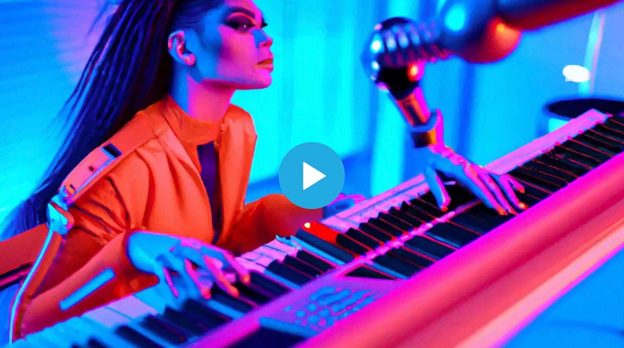 How can I turn my AI image into a video with music?