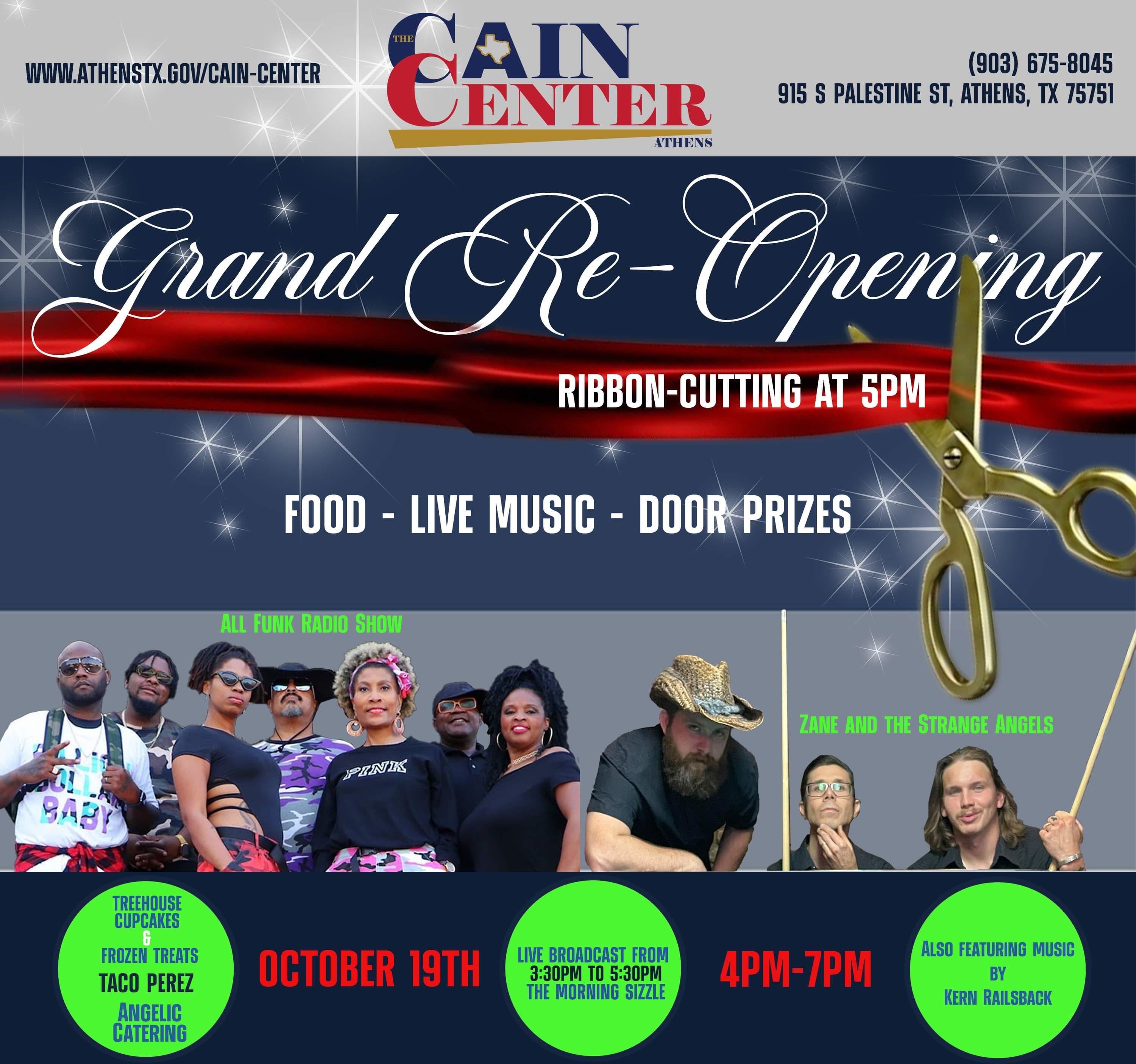 What's Happening: Cain Center Grand Re-Opening scheduled