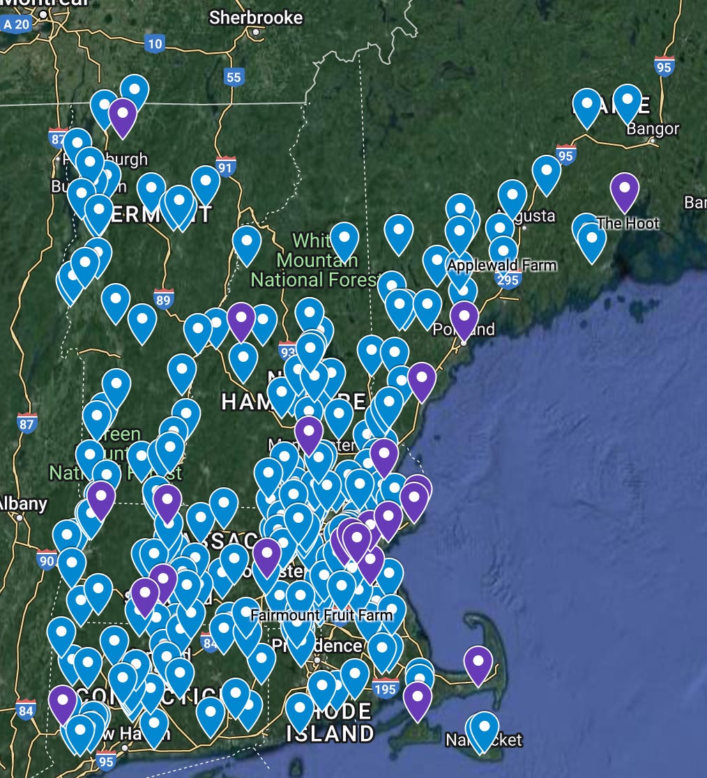 Cider Donut Map - by Doug Greenfield - Map of the Week