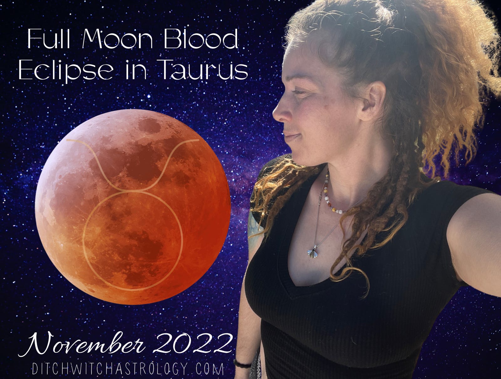 Full Moon Blood Lunar Eclipse. - by Laura Beth Finley