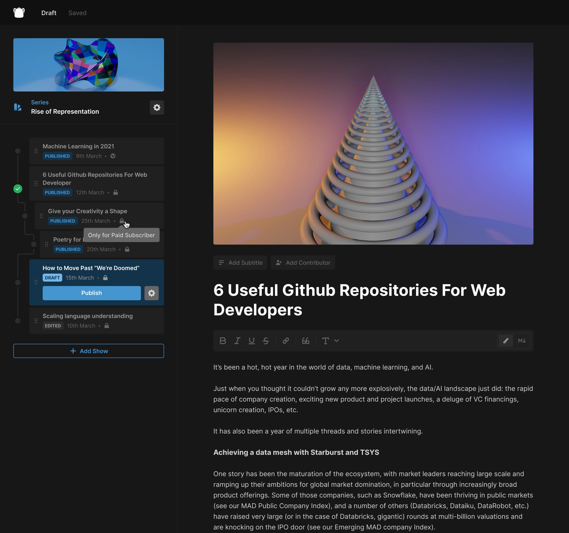 Showwcase Series! - by Rong Liew - Building for Developers