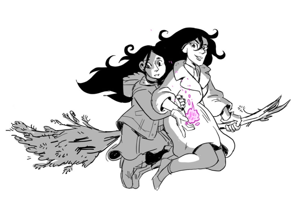 witch boy illustrations - by Molly Knox Ostertag