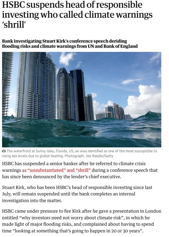 HSBC’s Stuart Kirk may be right or wrong. He is inarguably necessary.