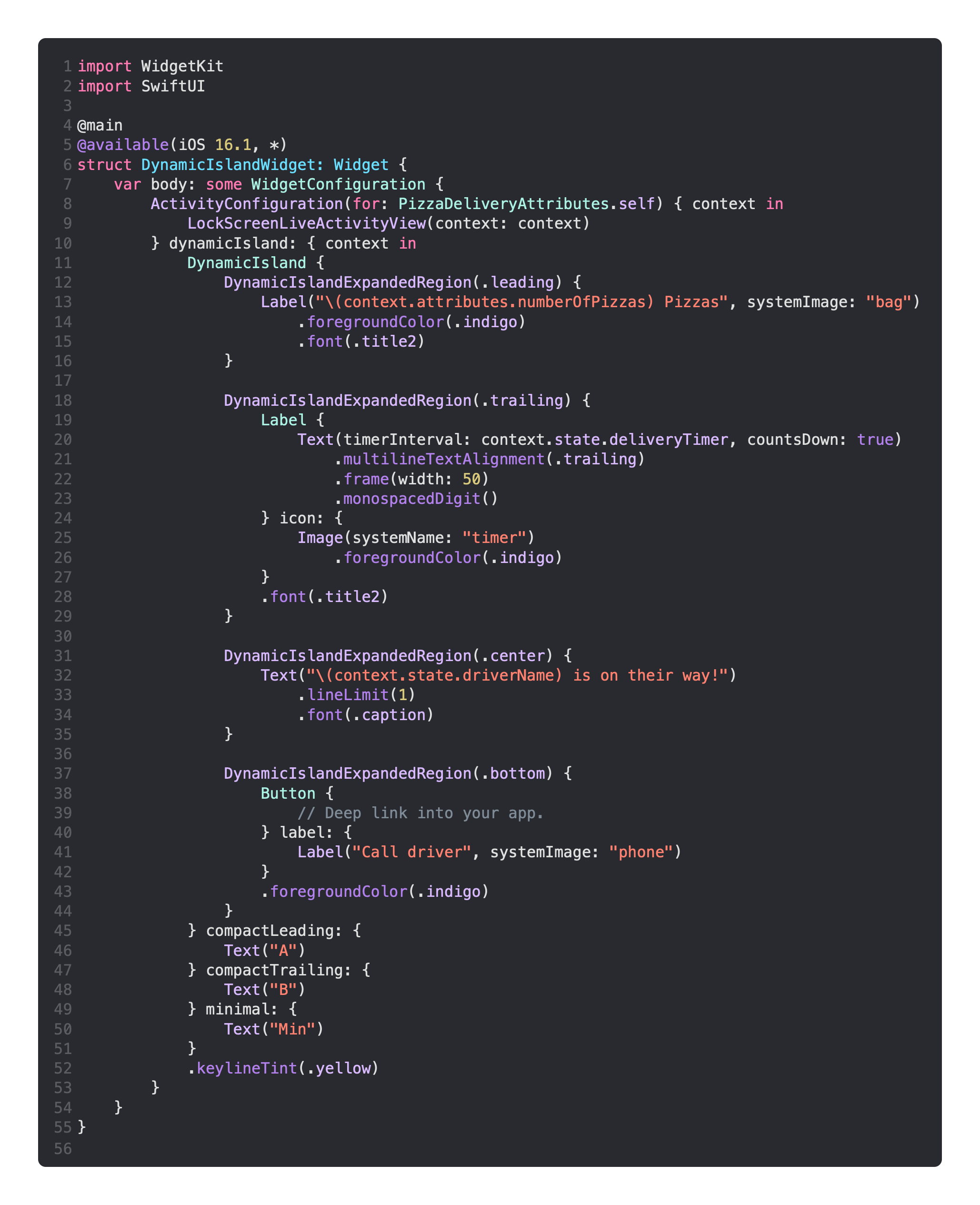 Get Started With Apple's Dynamic Island Widget Example Code