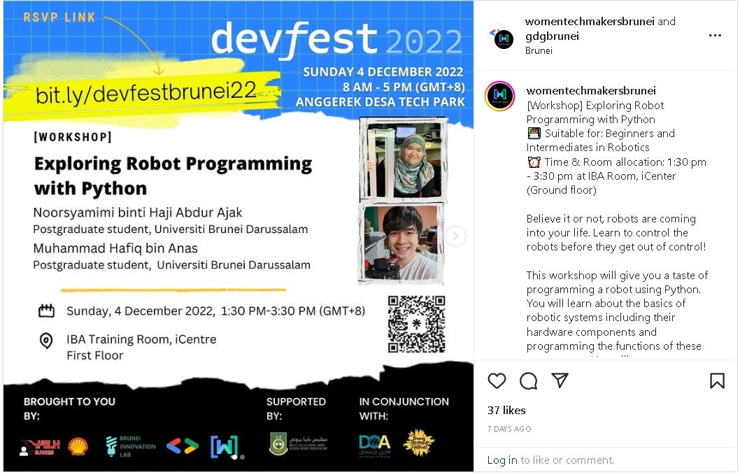 Robot Programming with Python Workshop at Devfest 2022