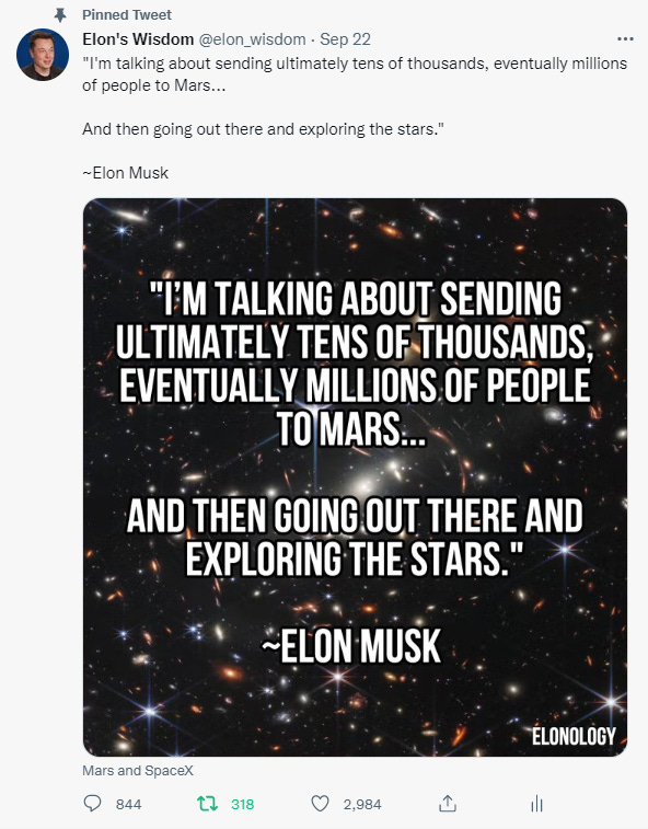 Six Elon Musk Quotes I've Posted Personally Liked by Elon