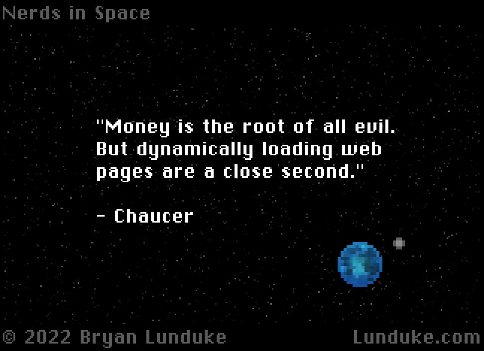 Chaucer on Dynamically Loading Web Pages - by Bryan Lunduke