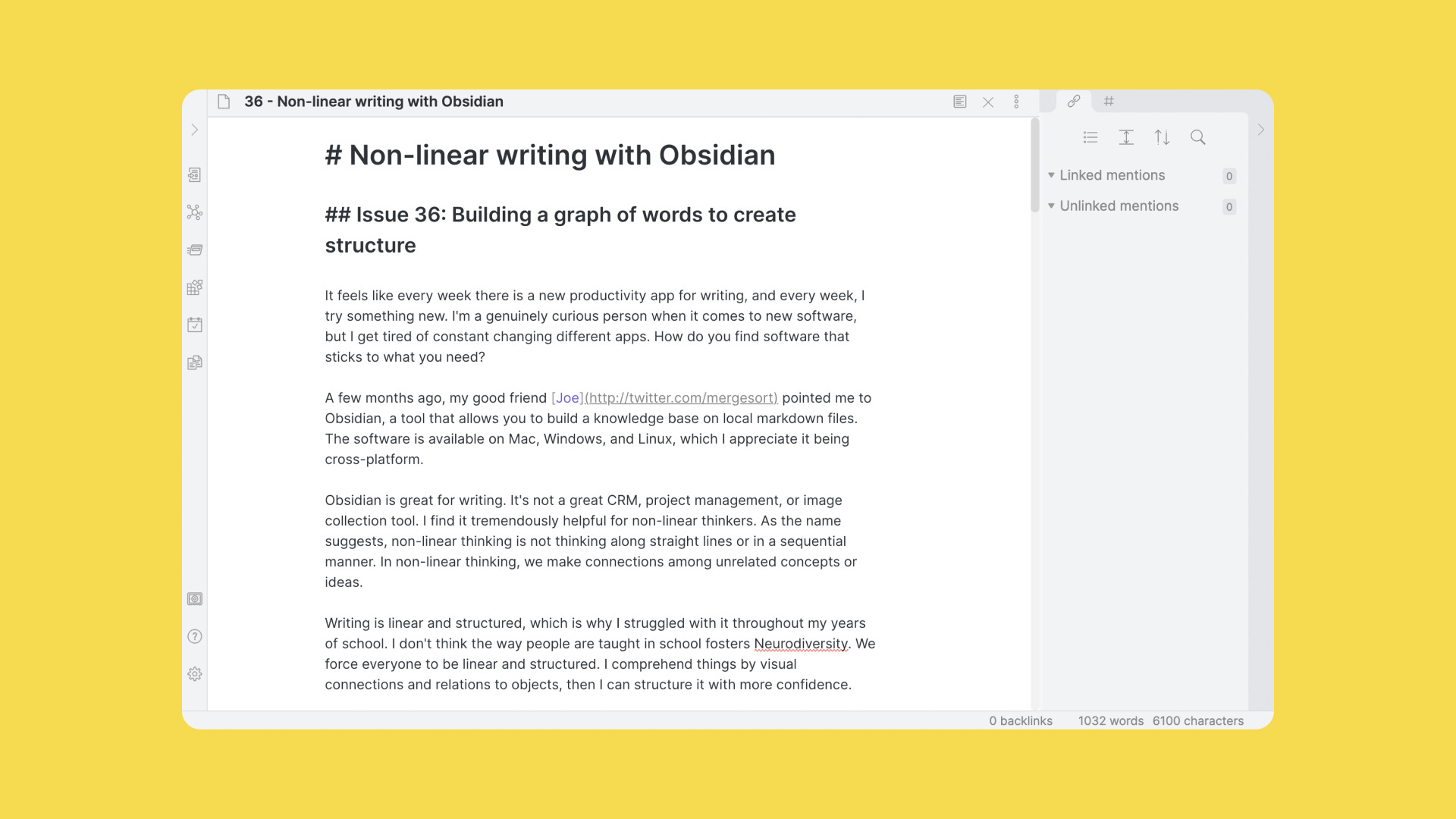 Writing with Obsidian - by David Hoang - Proof of Concept