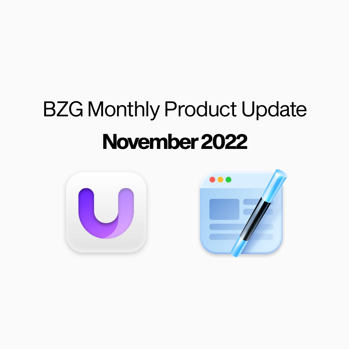 BZG Product Update - November 2022 - by Binyamin Goldman