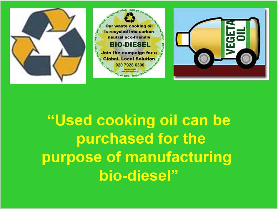 Conversion of cooking oil to bio-diesel - Murray Hunter