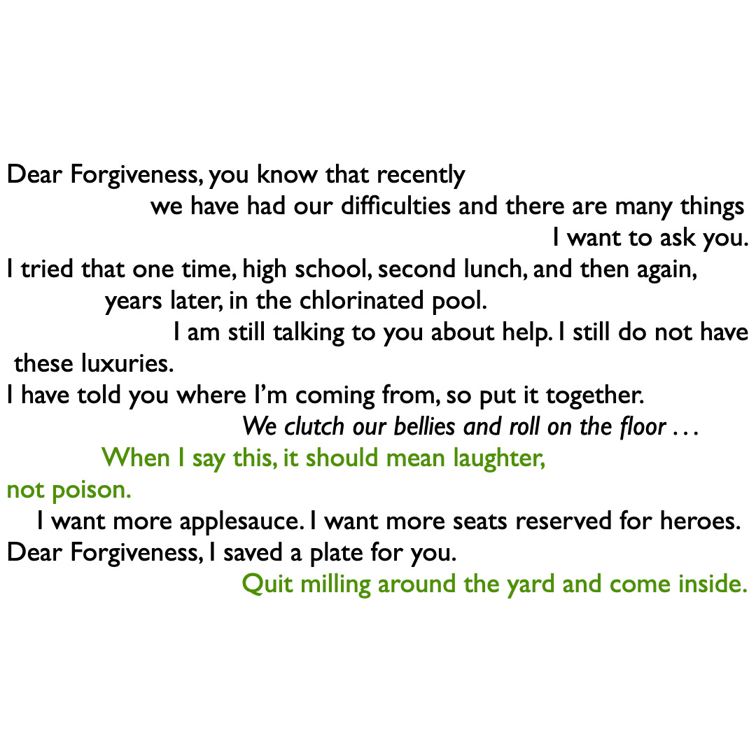 Litany in Which Certain Things Are Crossed Out - Richard Siken