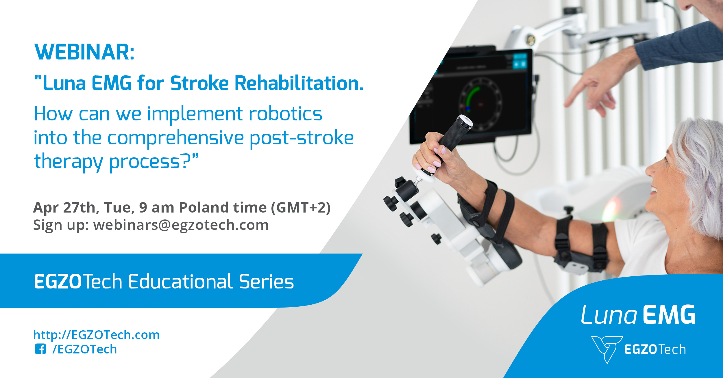 Invitation to webinar "Luna EMG for Stroke Rehabilitation"