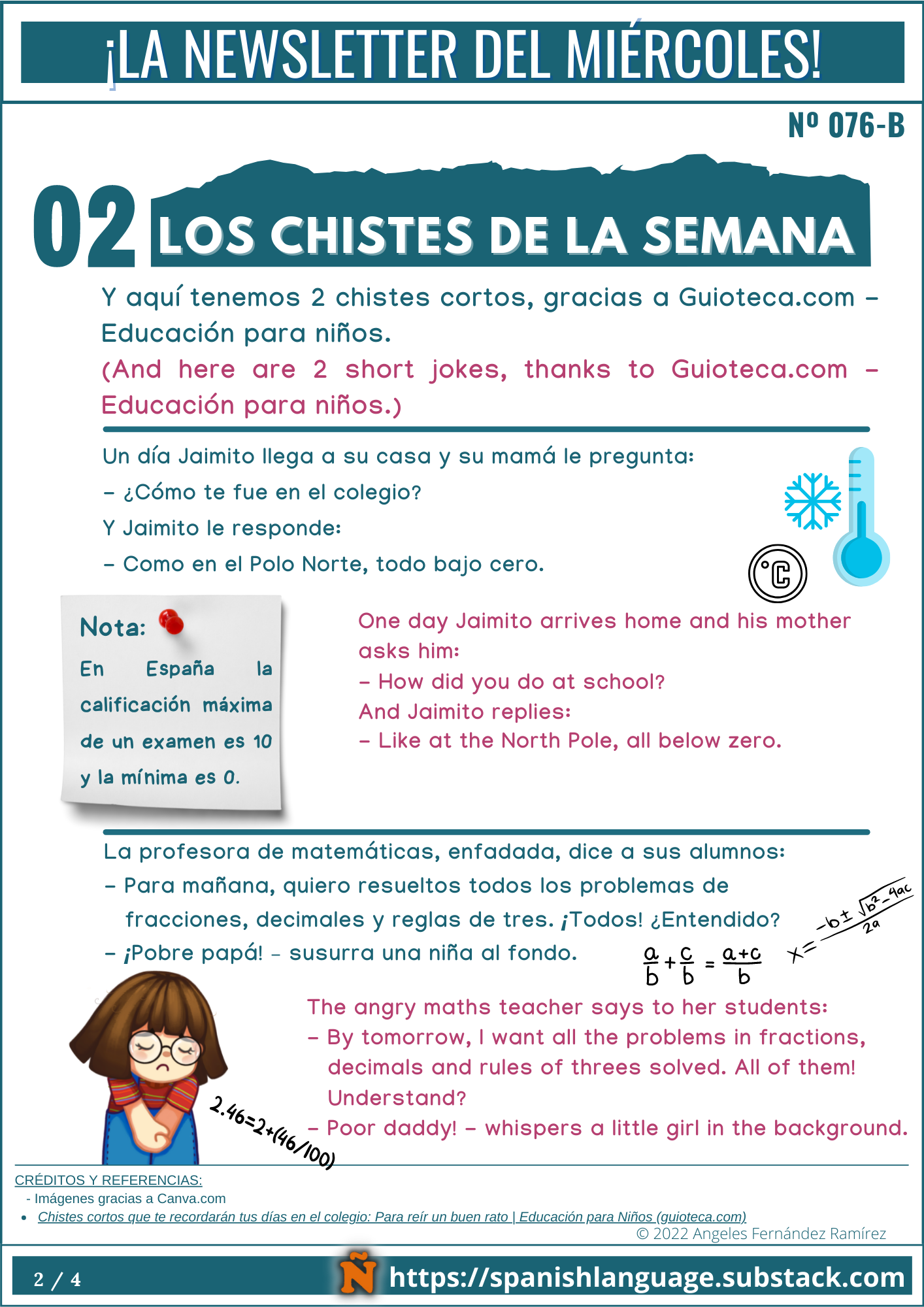 📖Wednesday’s Spanish Language Newsletter! (076-B)