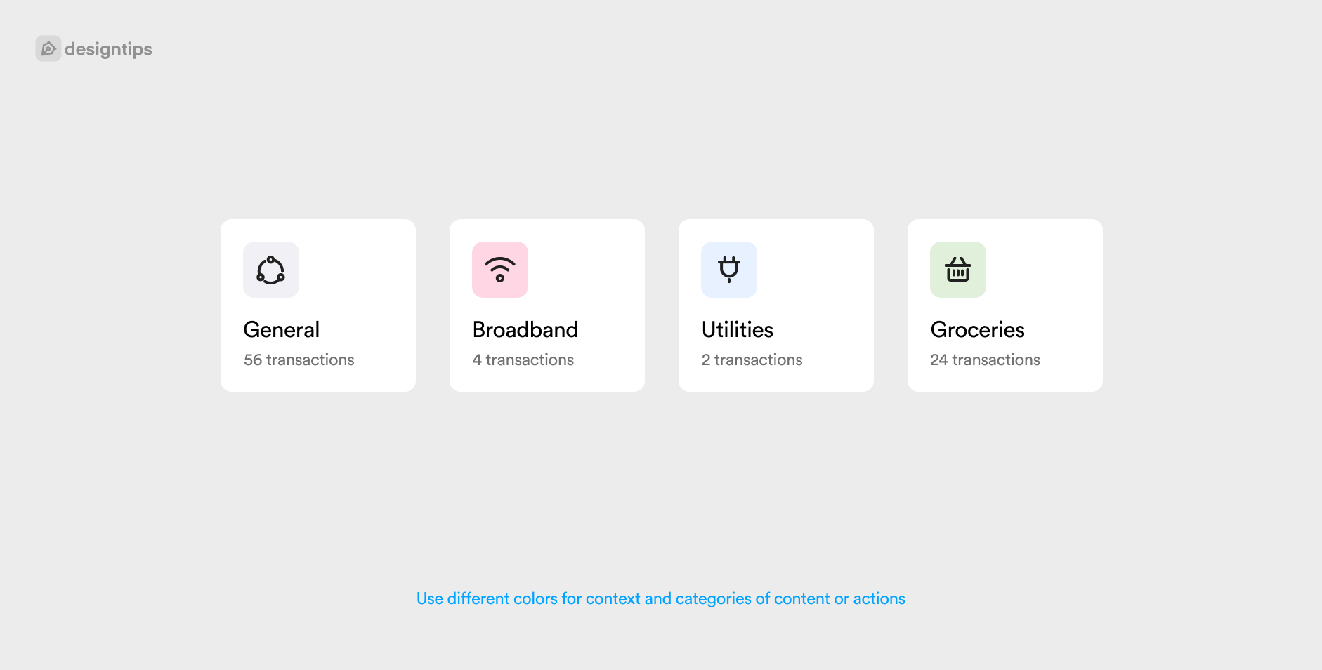 UX Tip #1: Icons in colored containers