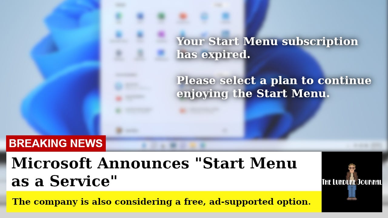 Microsoft Announces "Start Menu as a Service"