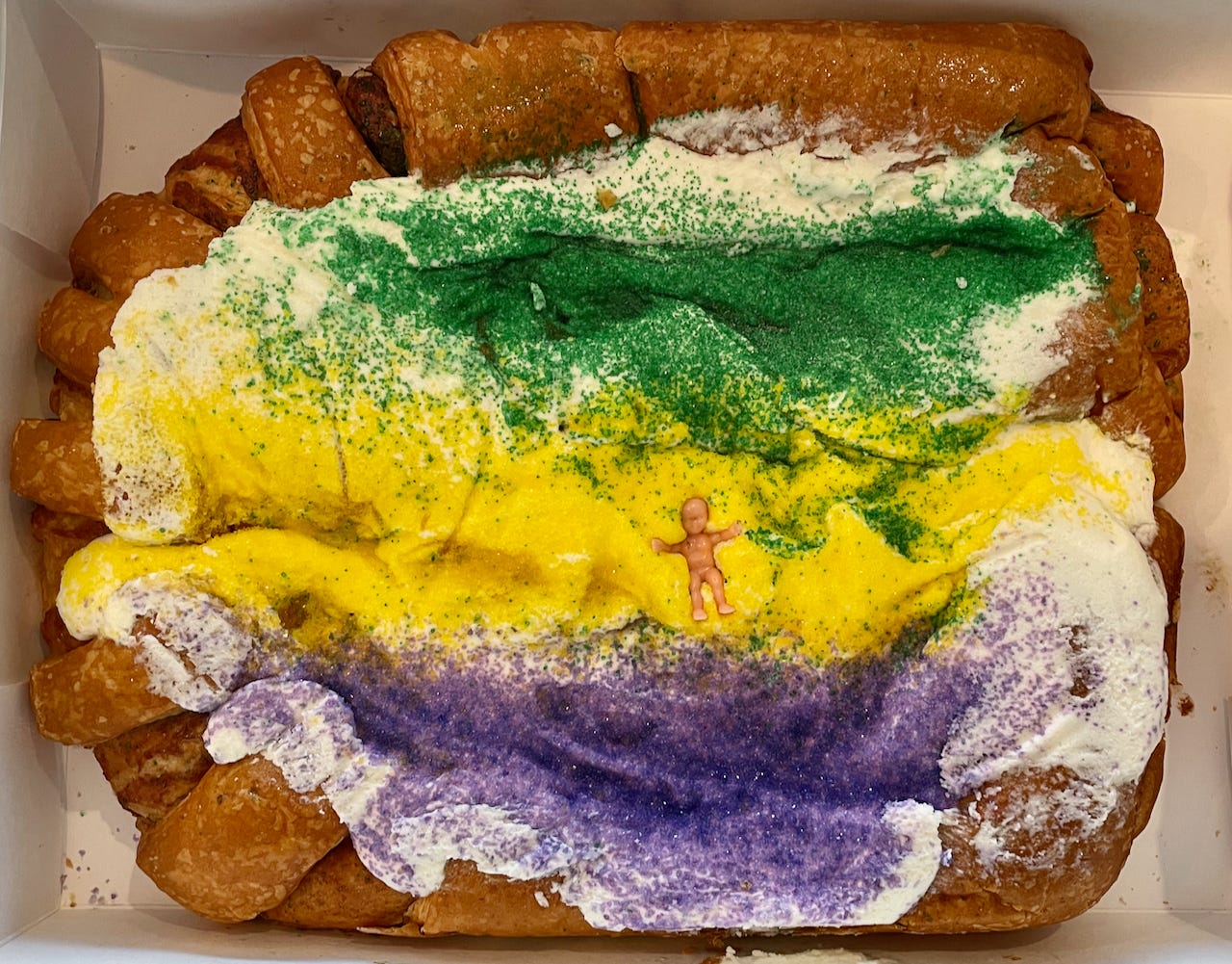 king cake, in the mail and in the oven - by Joan Niesen