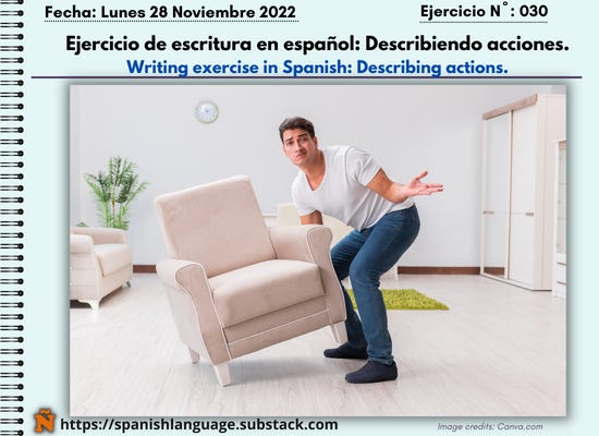 ️Spanish Writing Exercise: Describing nature. (030)