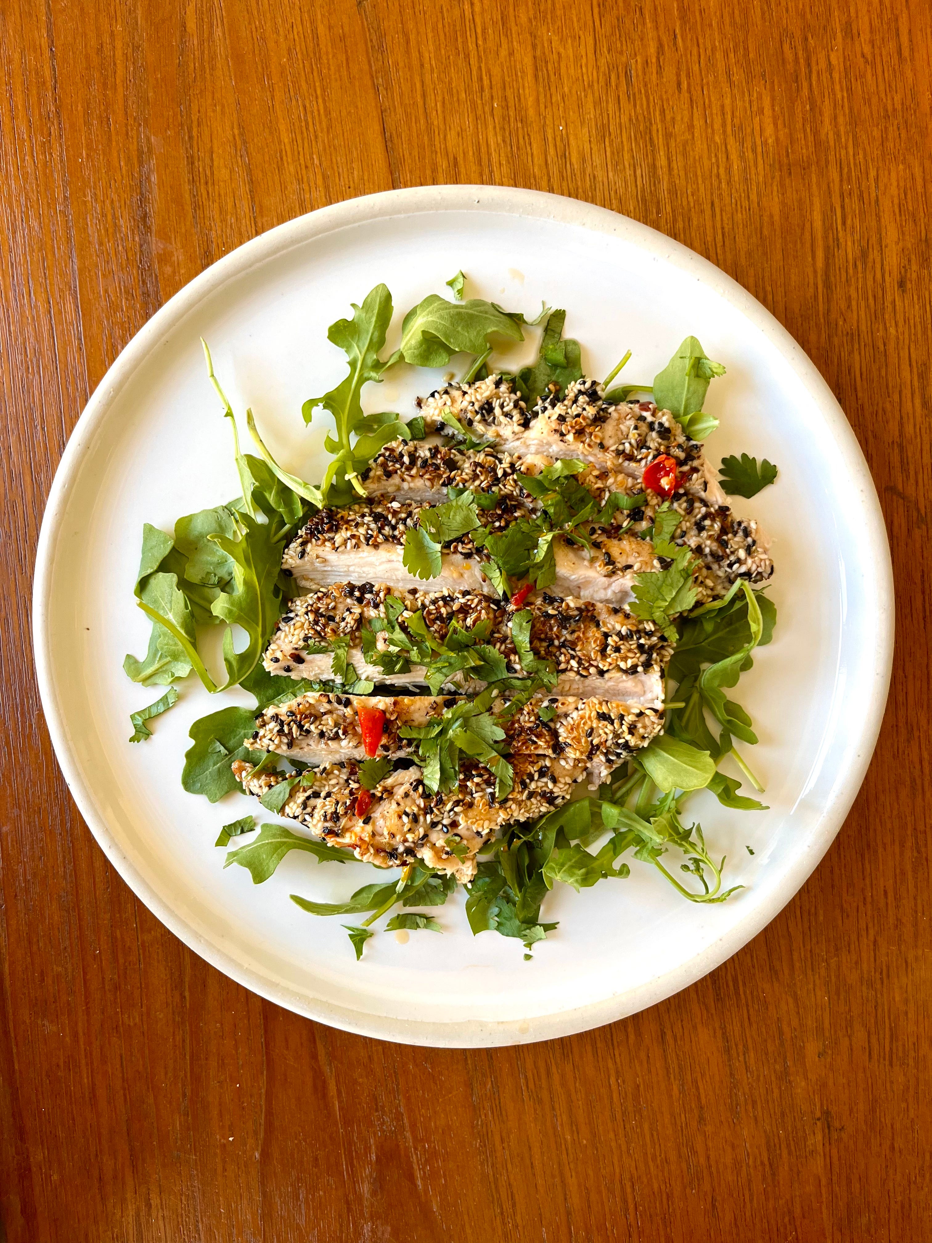 10 minutes sesame crusted chicken breast