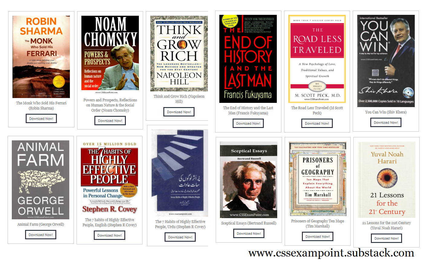 General Reading Material for CSS & PMS Students!