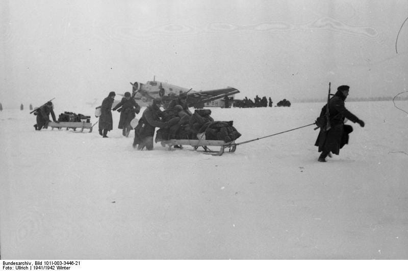 German troops suffer in the cold - by Martin Cherrett