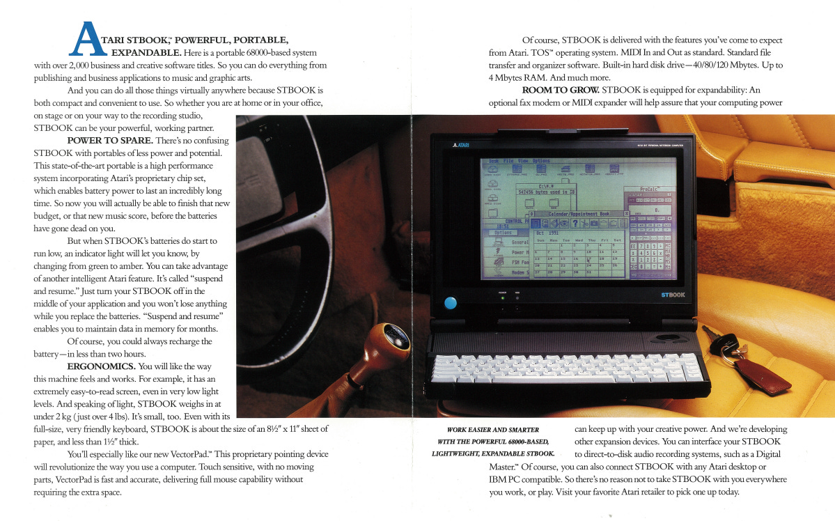 Atari ST Book - The 1991 laptop with 10 hour battery life