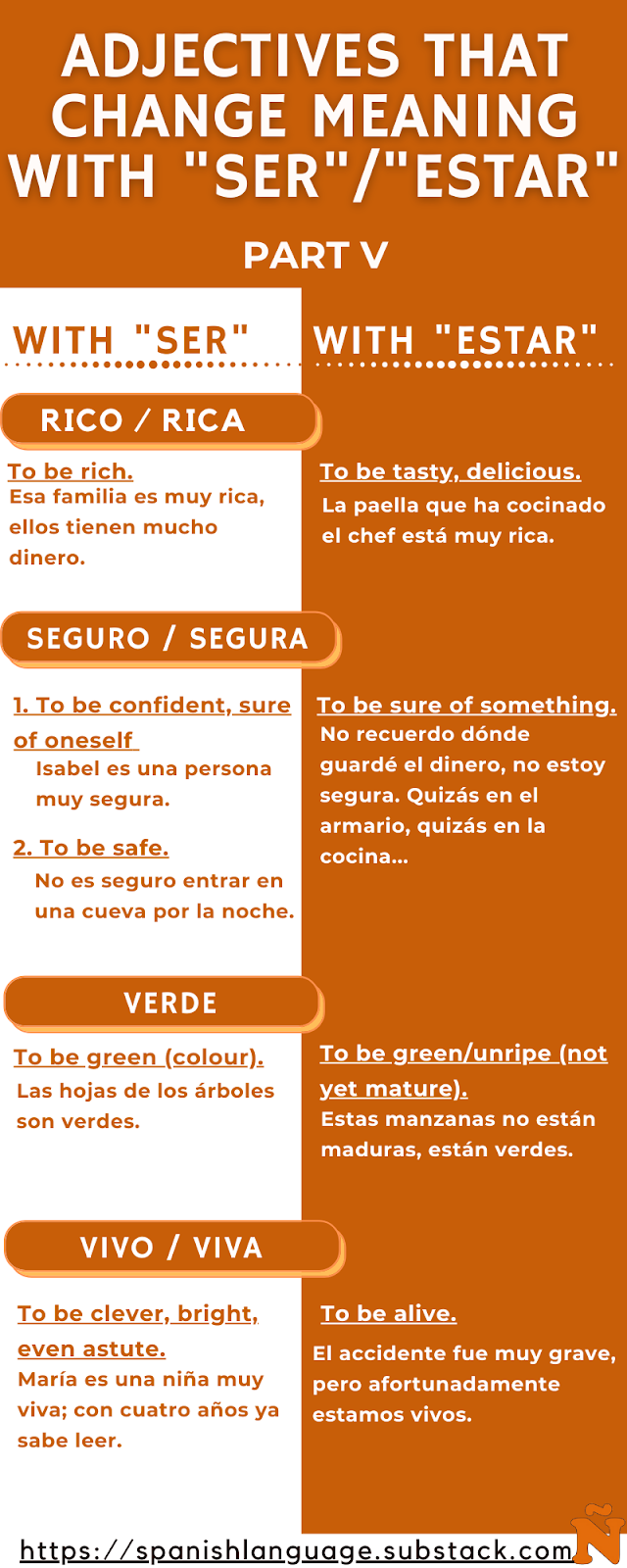 Issue #028 - Last four Spanish adjectives that take a different meaning ...