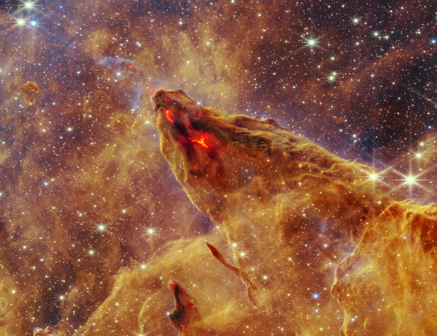 The spectacular dusty depths of JWST’s Pillars of Creation