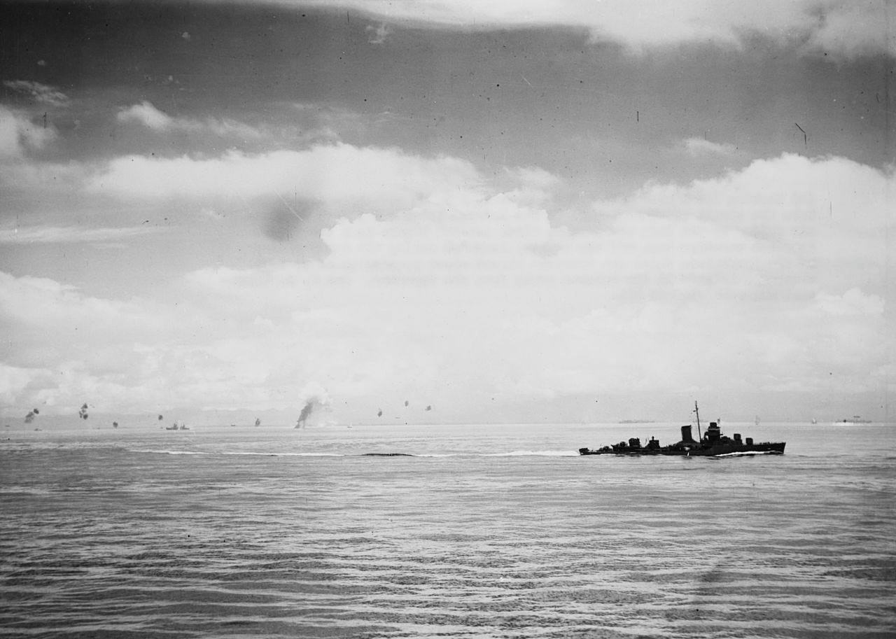 US invasion fleet under attack - by Martin Cherrett