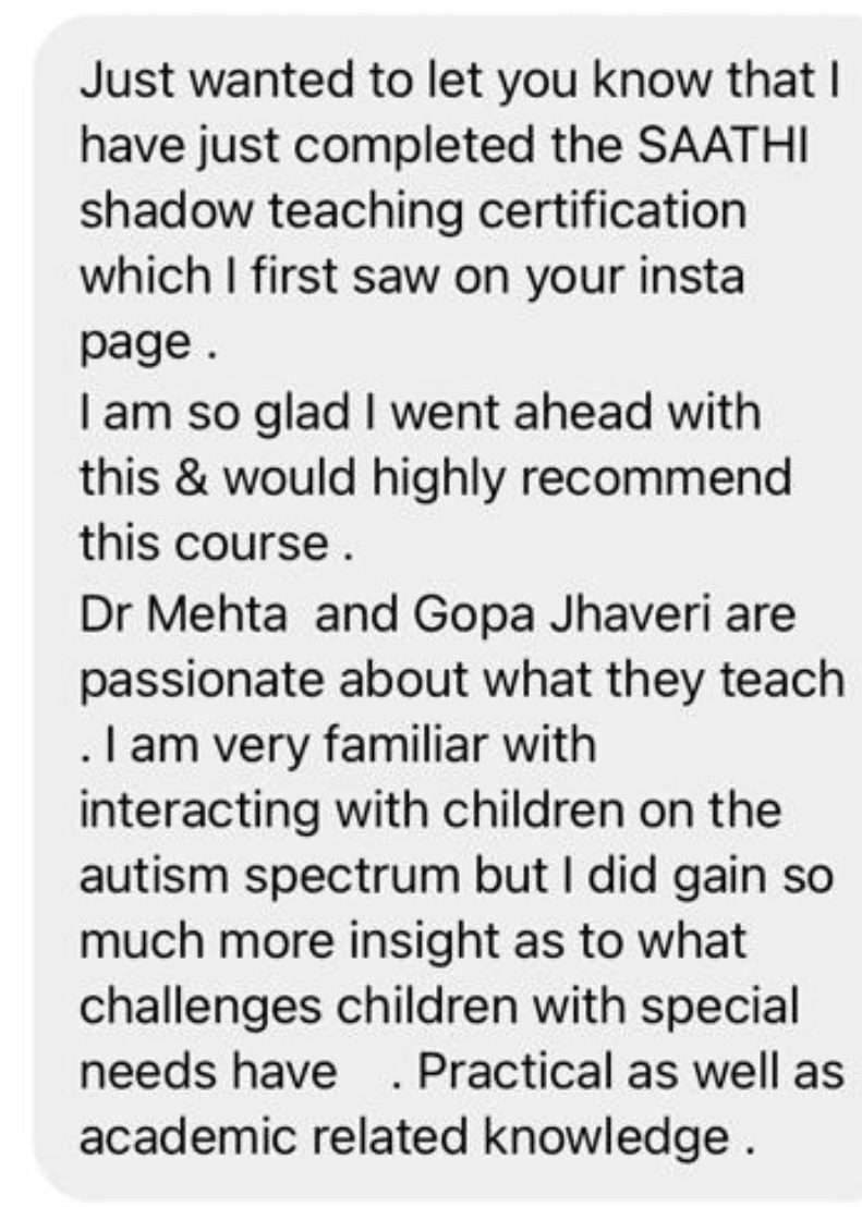 Why a Child may need a Shadow Teacher? - by Dr Neeta Mehta