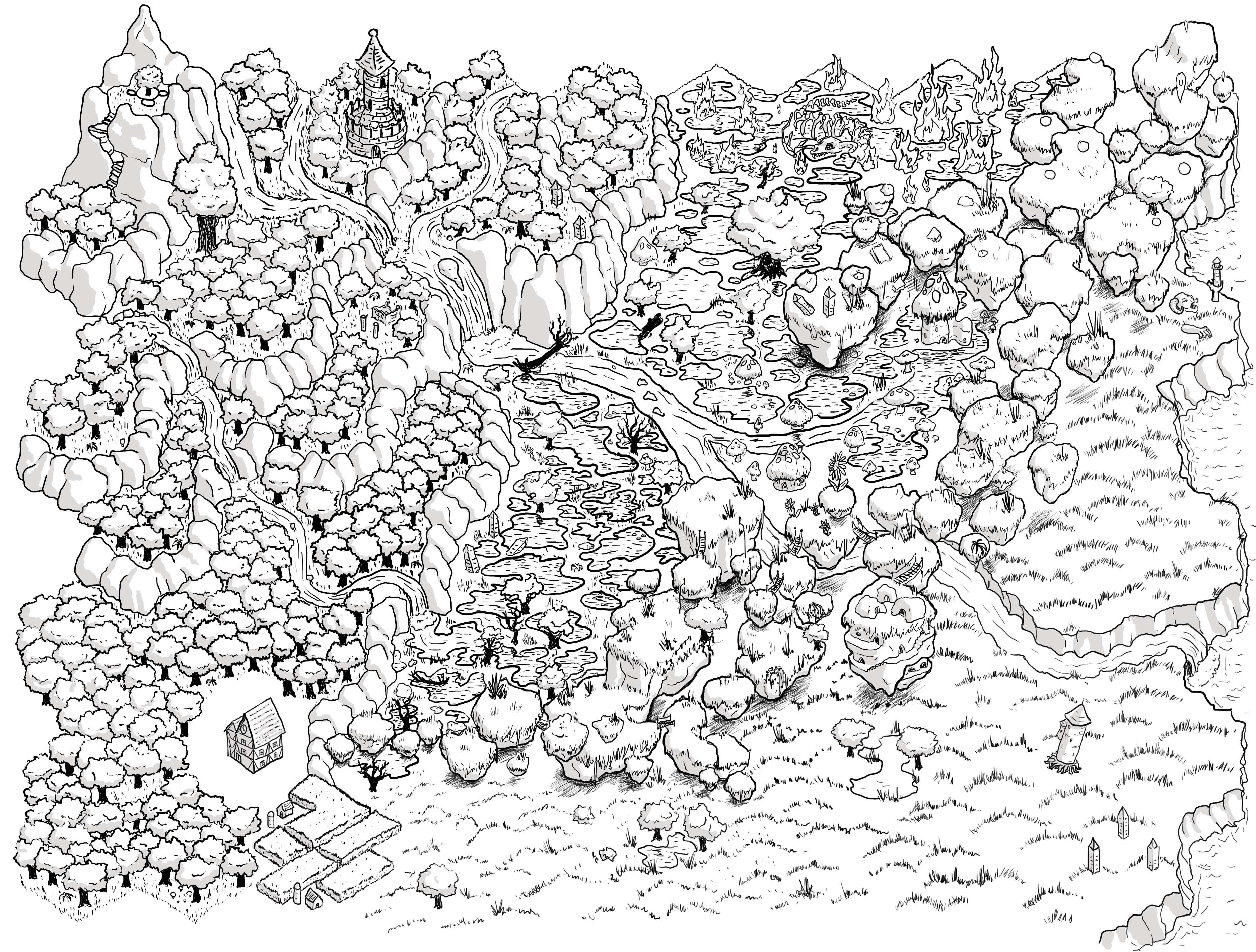 Launched: Lost Realms the TTRPG Coloring Book