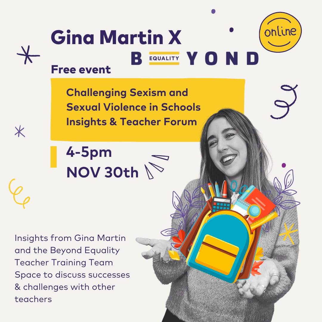 Men, boys and feminism. - Gina Martin's Substack