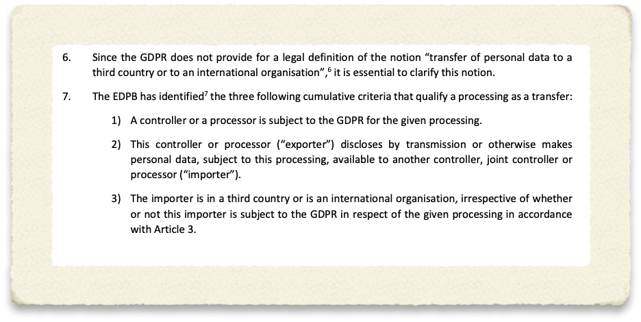 EDPB Sheds More Light On When Transferring Data Out Of The EU Must Have ...