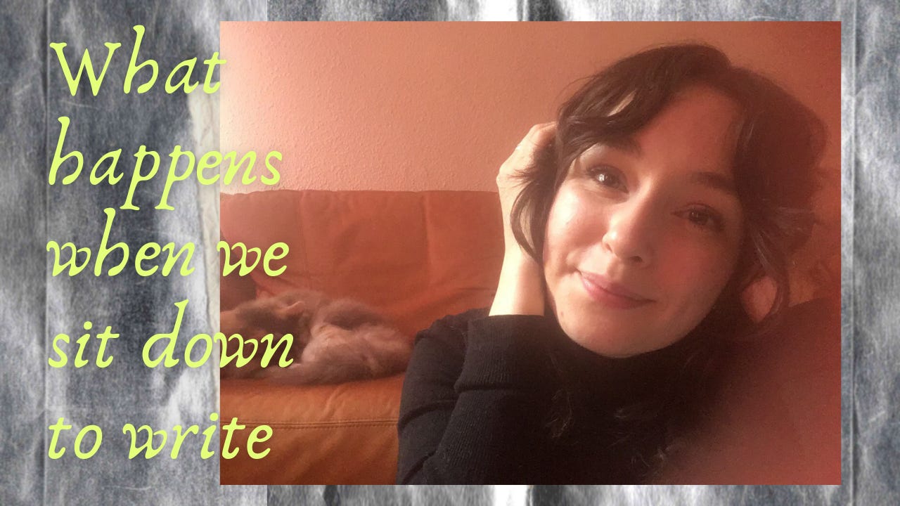 What happens when you sit down to write - by Maggy