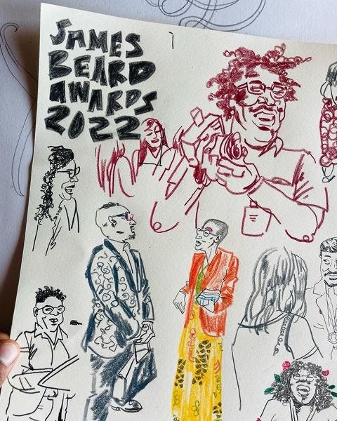 On the Spot: The scene at the James Beard Awards, travel sketches from ...
