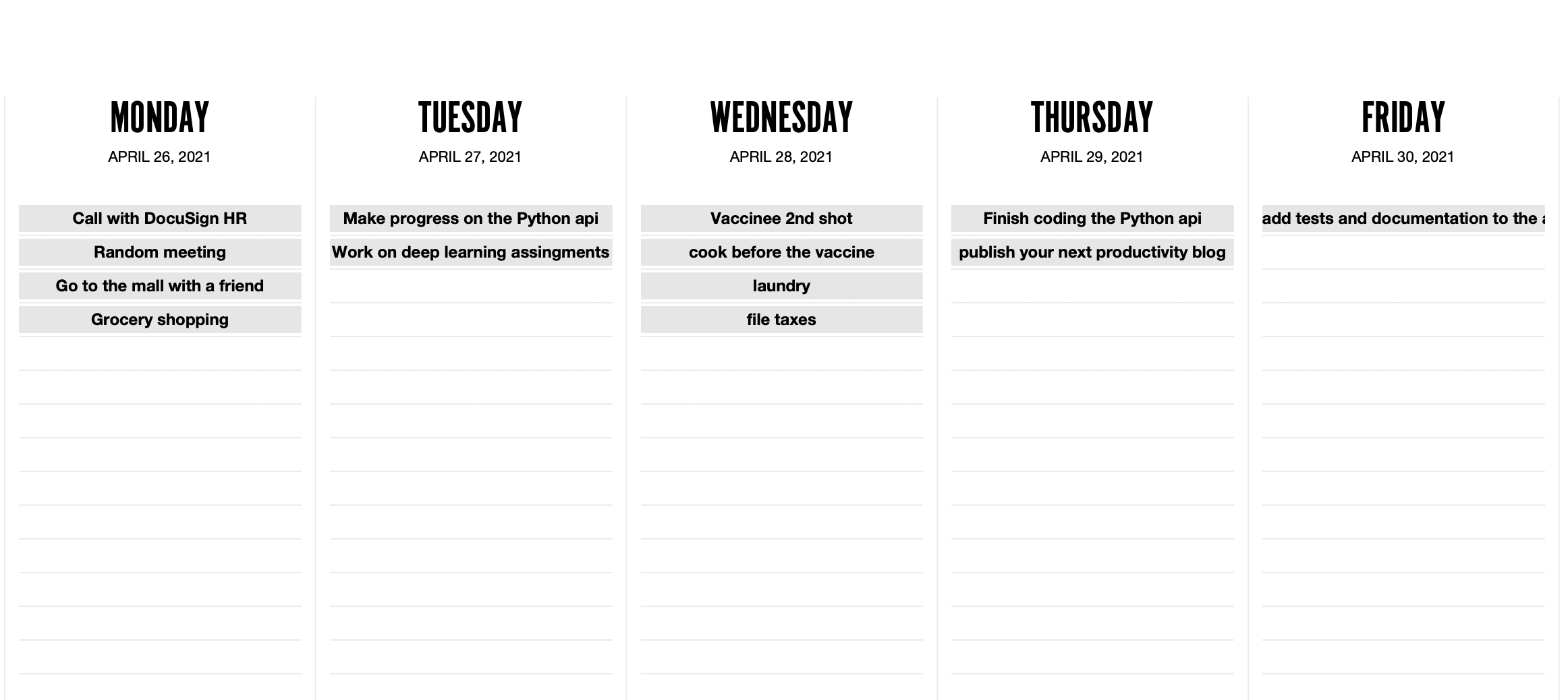 Why I started planning my weeks before planning my days