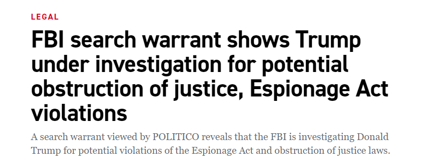 Here is the Trump Search Warrant - by Techno Fog