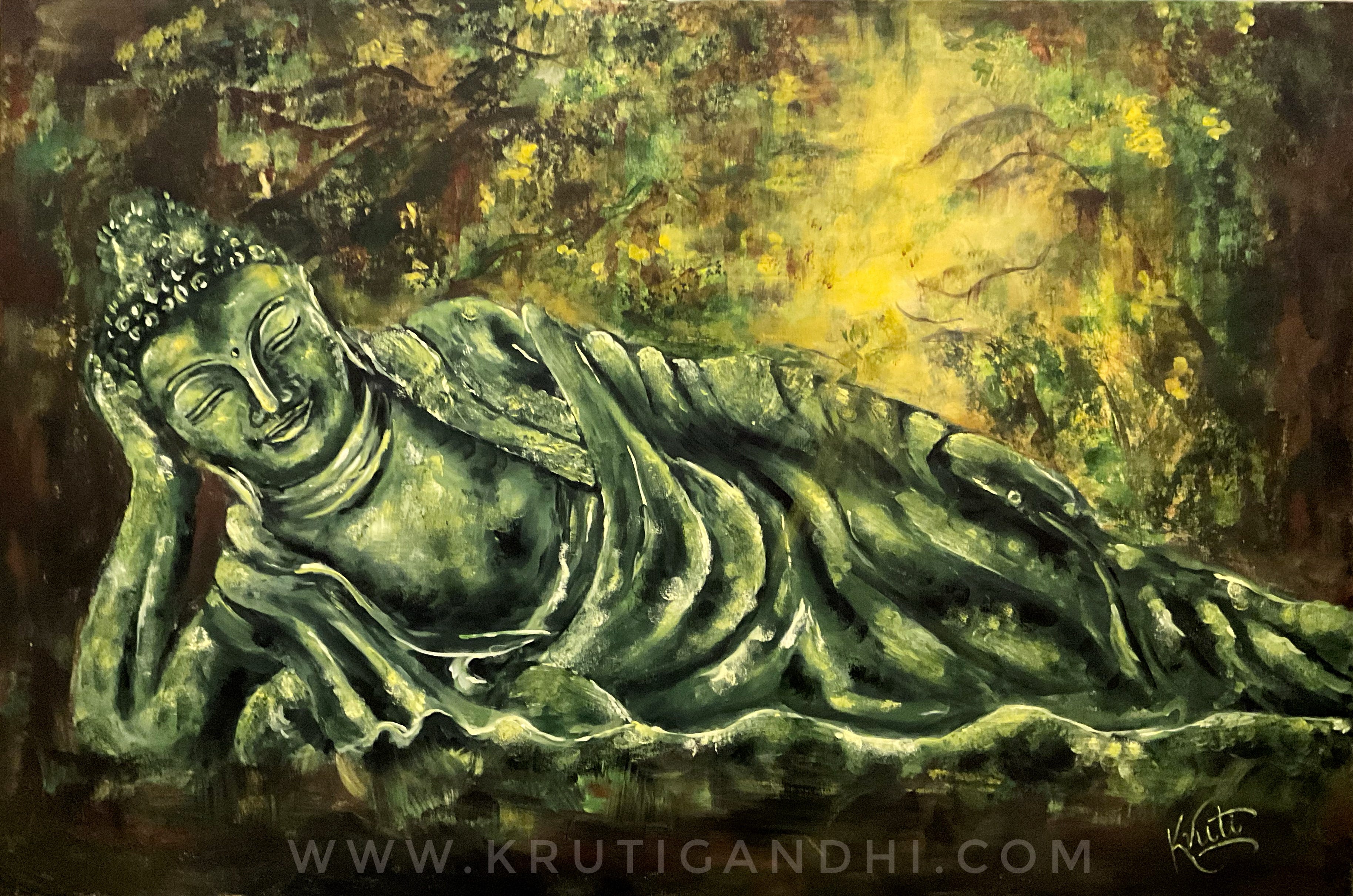 Parinirvana: A Reclining Buddha Painting
