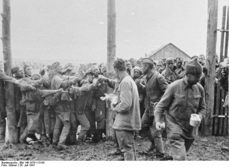 Russian POWs arrive in Germany - by Martin Cherrett