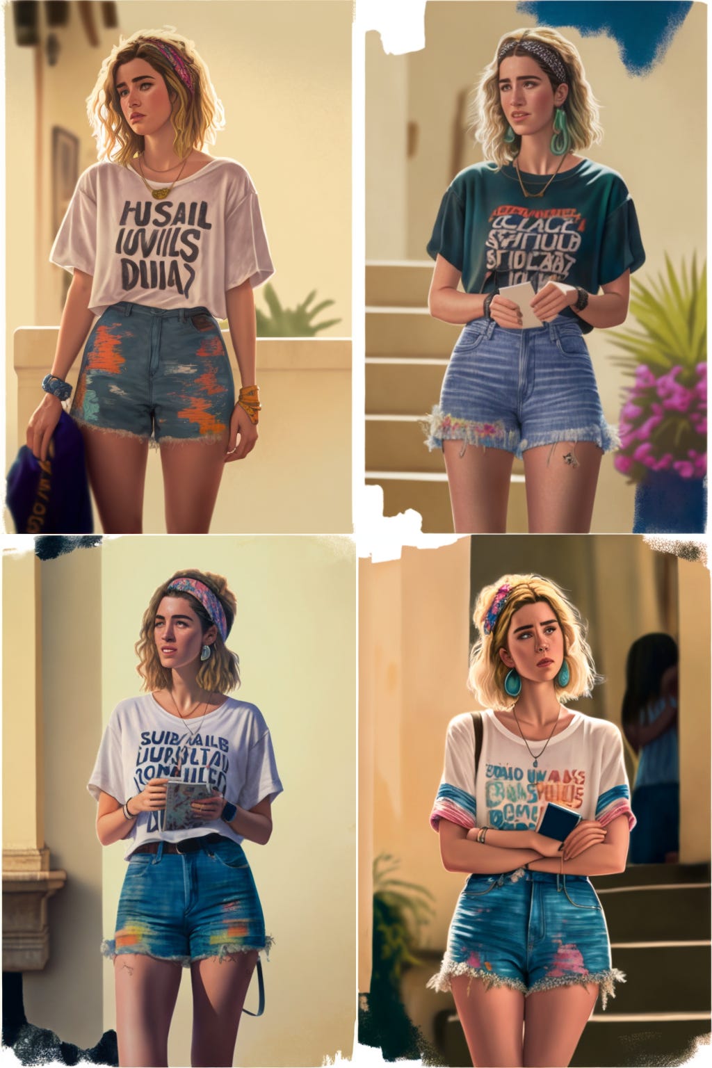 Creating original AI styles for Portia from White Lotus