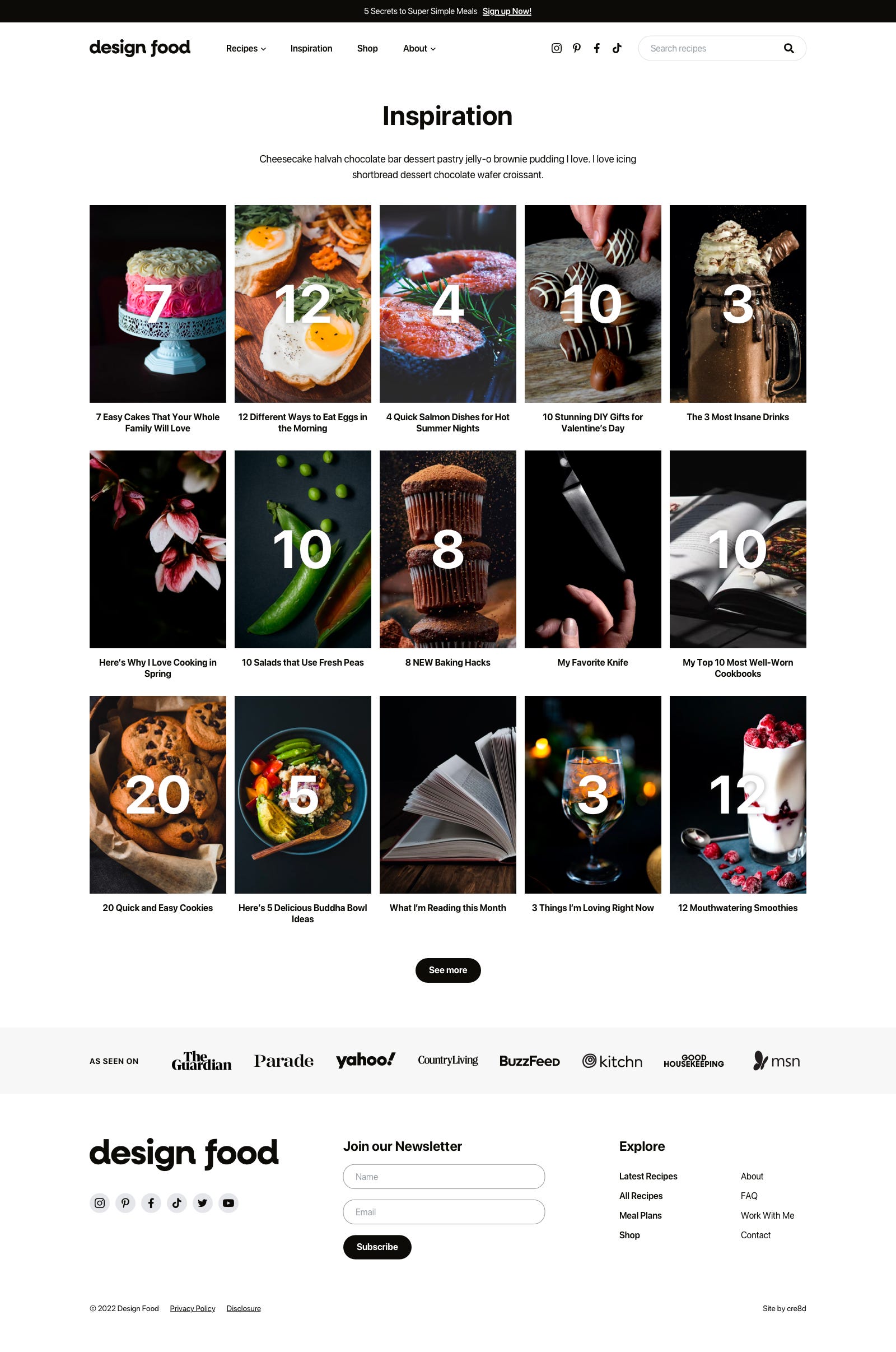 The Inspiration Page Template - by Rachel Cunliffe