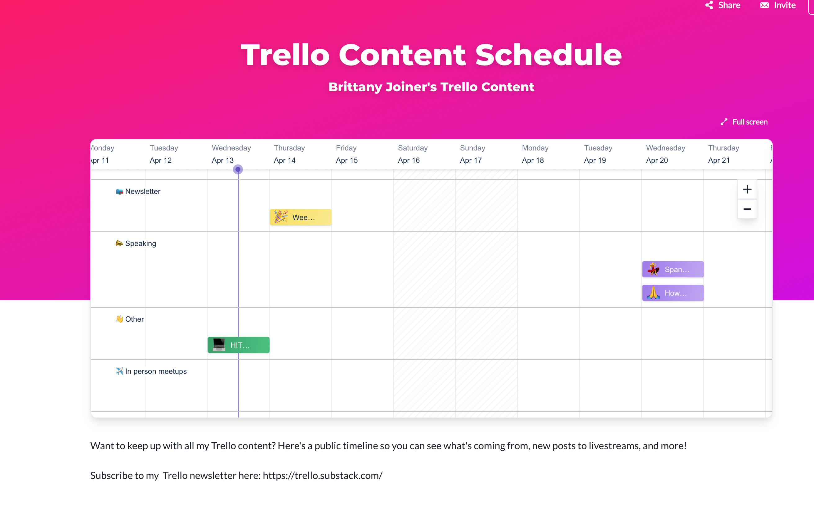 Scheduling Trello Comments, Slack + Trello, and Follow My Content Calendar!