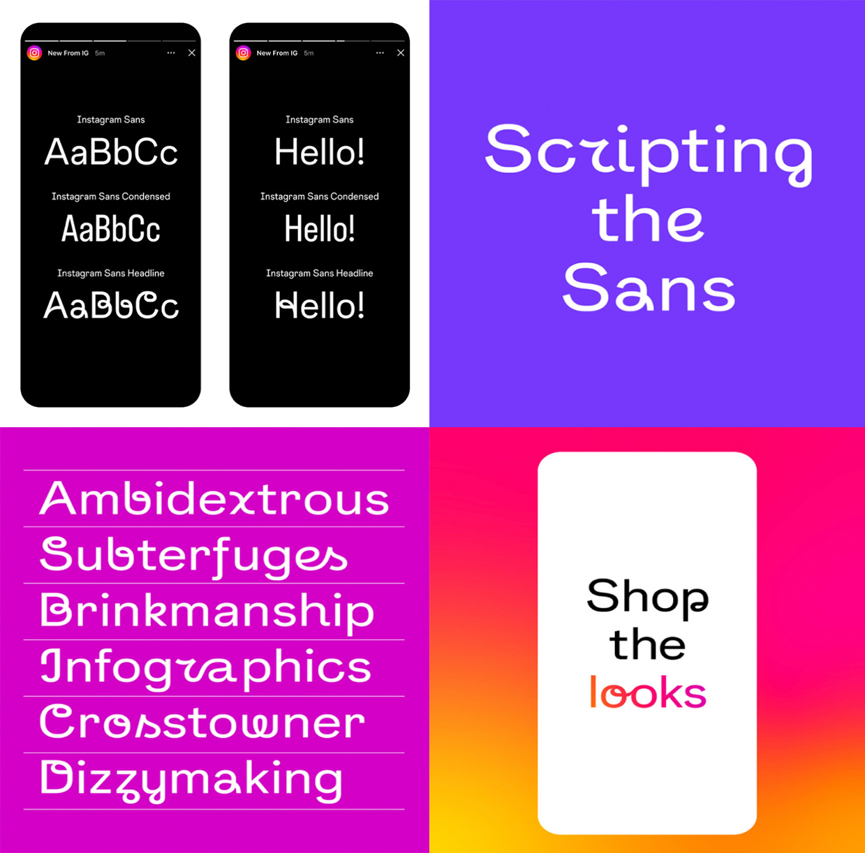 The new Instagram Sans font is inspired by the app's logo evolution